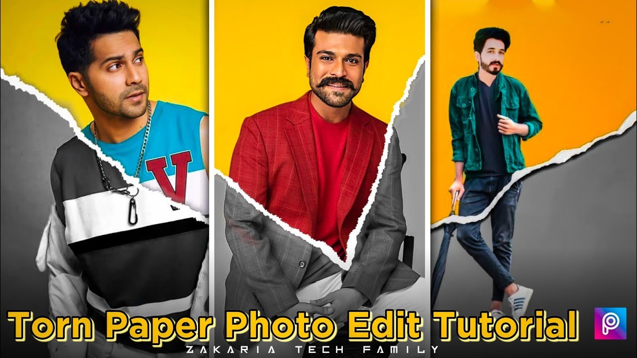 paper tear photo editing | photo editing | Paper Photo Edit Tutorial ...