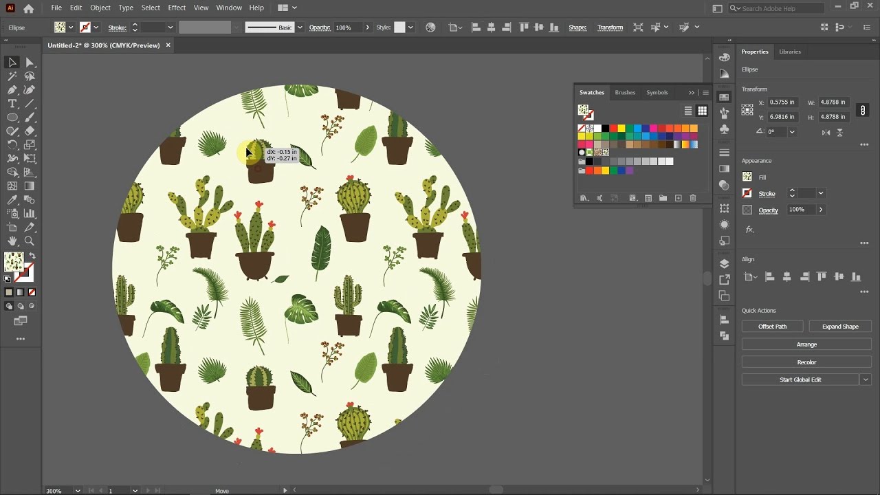 How to Create Seamless Patterns in Adobe Illustrator CC 2021 - YouTube