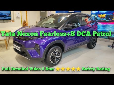 Tata Nexon Fearless Plus S DCT Top Model Purple colour | nexon facelift ...