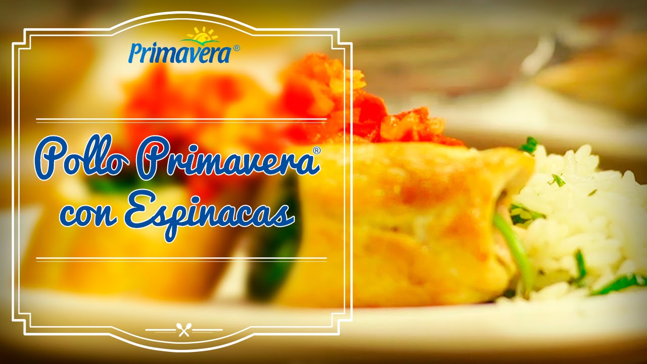 Preparar Pollo Primavera con Espinacas - YouTube