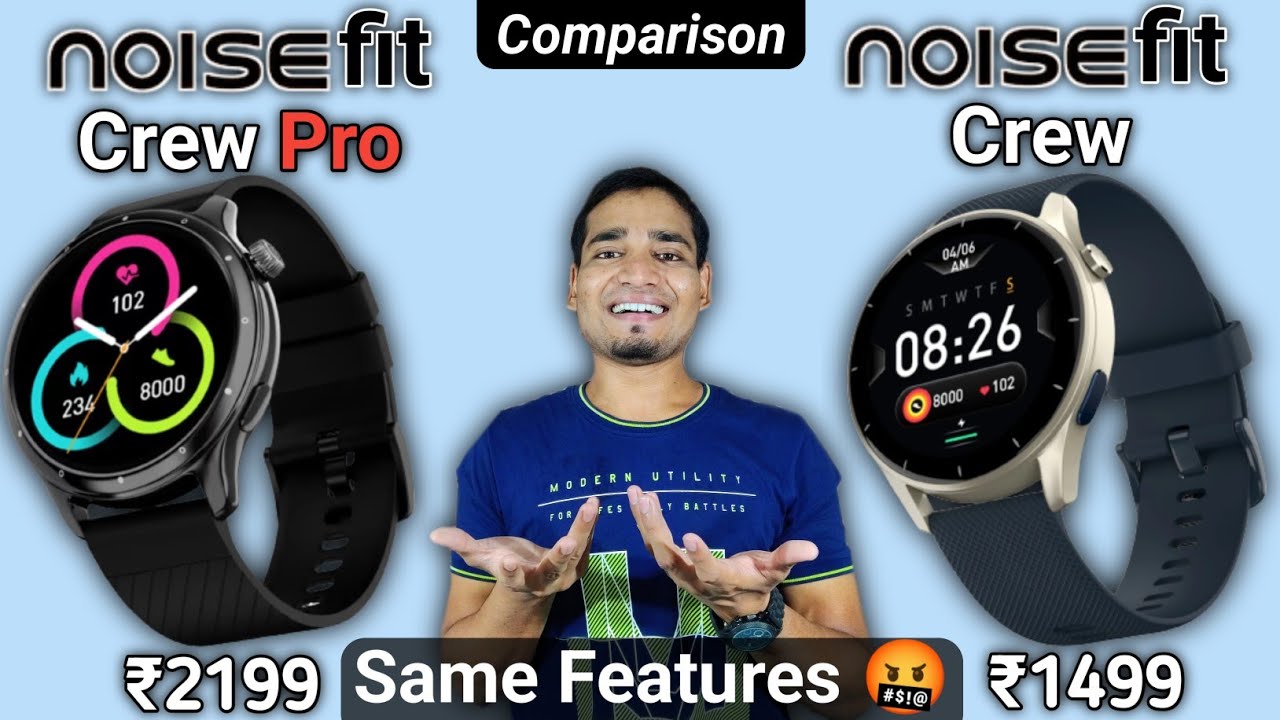 Noisefit Crew Pro vs Noisefit Crew 🔥| 1.43" Display 😍| Calling Features ...