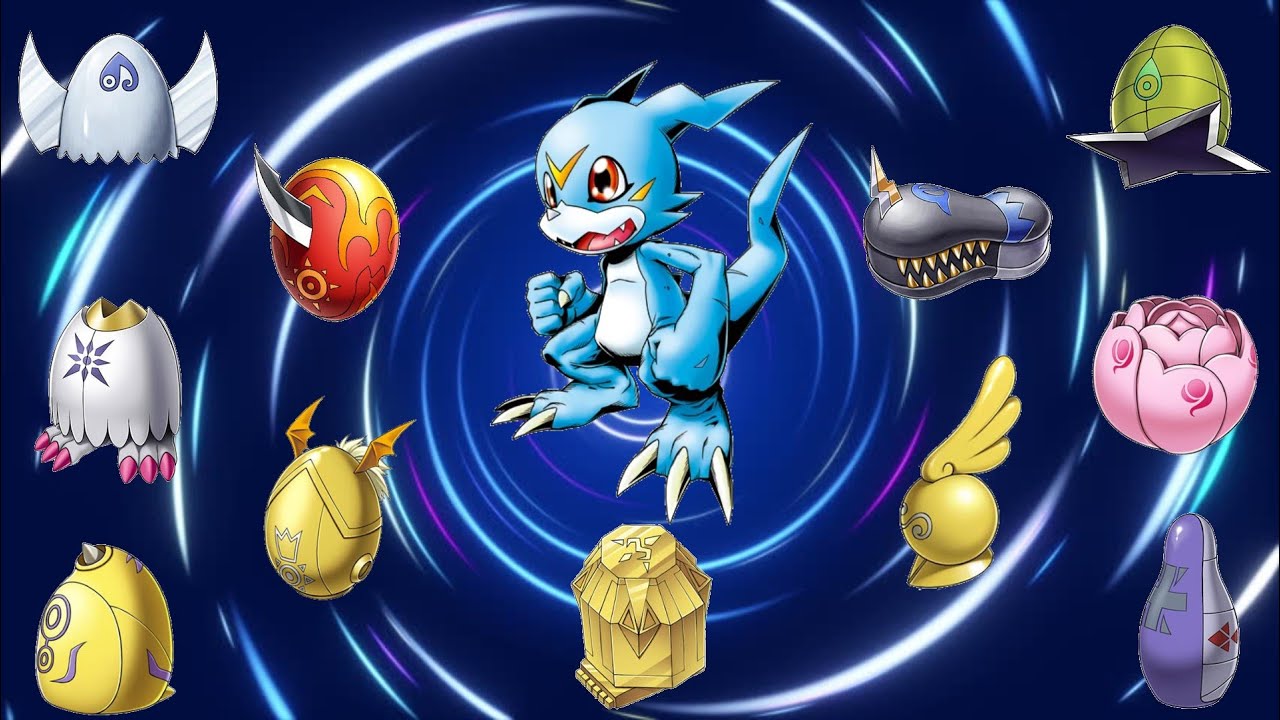 V-mon - Veemon Armor Evolution Line! - YouTube