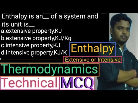 Enthalpy is extensive or Intensive Property,Basic thermodynamic ...