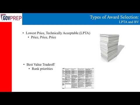 Government Contract Award Types - LPTA and BV - YouTube