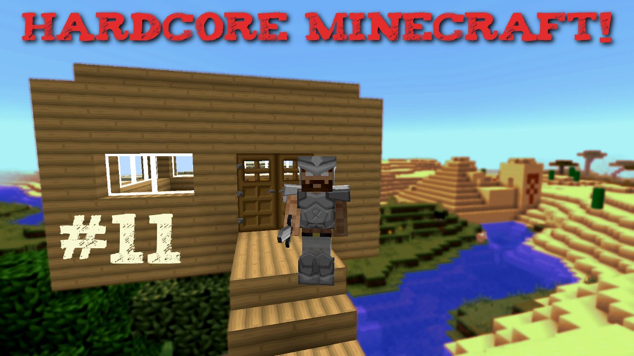 Hardcore Minecraft [1.8.9] - 11 - Vanhan mökin "purku" - YouTube