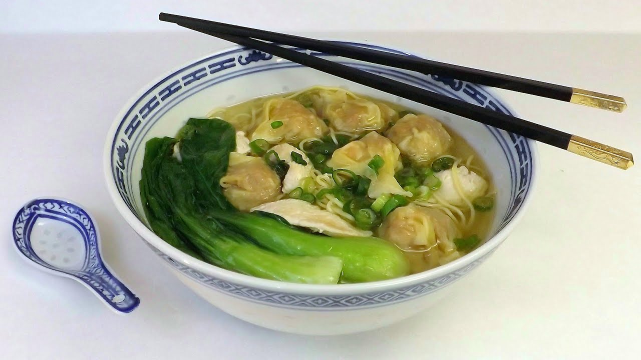 Sopa Wantan estilo Hong Kong - YouTube