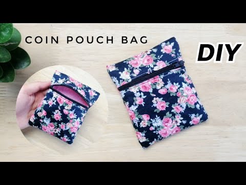 DIY Zipper coins pouch bag, Easy coin purse Tutorial, cute coin purses ...