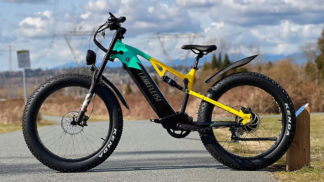 LANKELEISI RV800 Plus Electric Bike 26*4.0'' Fat Tires 48V 750W Bafang ...