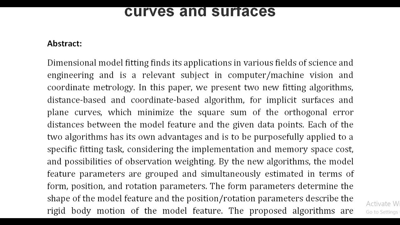 Orthogonal distance fitting of implicit curves and surfaces - YouTube