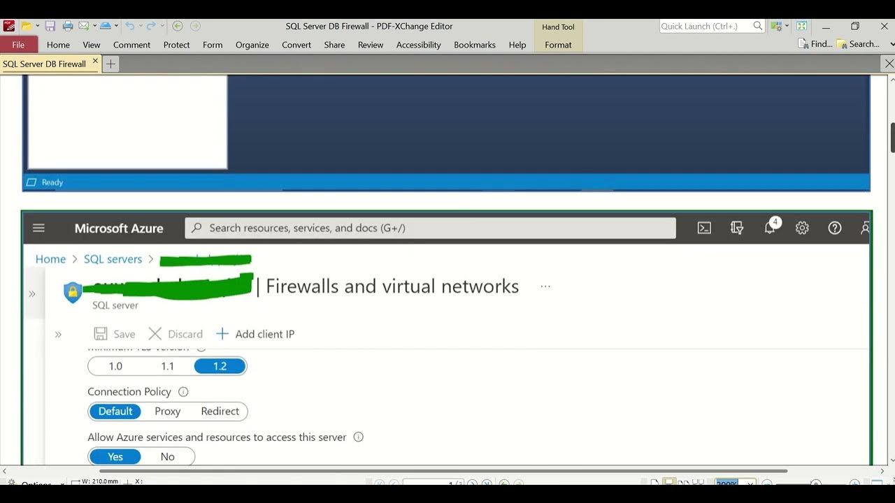 Connecting to Azure SQL Server by Adding Client IP Address Firewall Rule - YouTube