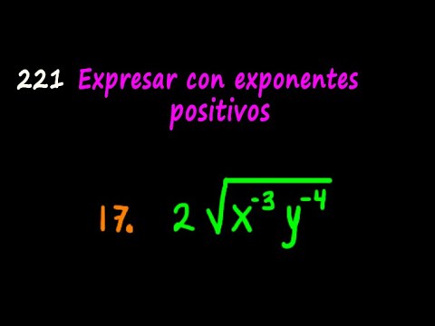 Álgebra de Baldor - Ejercicio 221-17 "Expresar con signo radical y ...