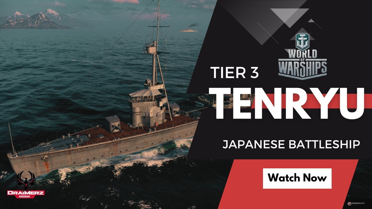 Tenryu Japanese Tier 3 Cruiser | World of Warships - YouTube