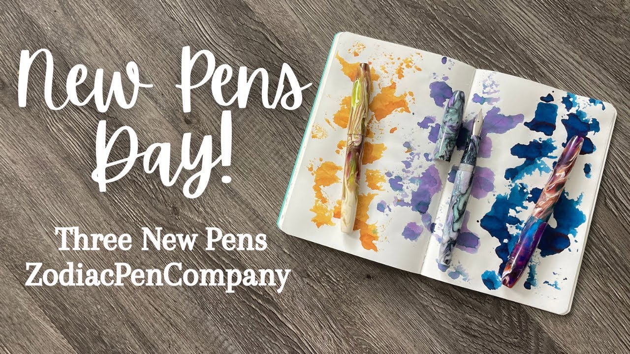 #newpenday // Three New Fountain Pens from ZodiacPenCompany - YouTube