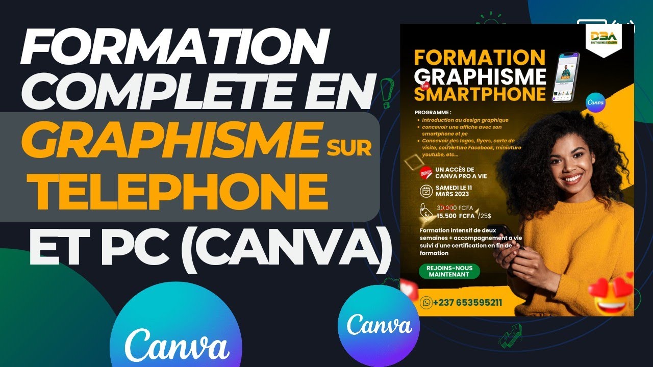 FORMATION COMPLÈTE EN GRAPHISME SUR SMARTPHONE ET PC(Canva) - YouTube