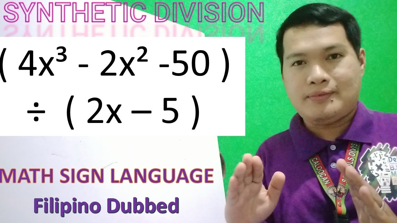 Math Sign | Grade 10 | Week 06 | Synthetic Division | Filipino Dubbed ...