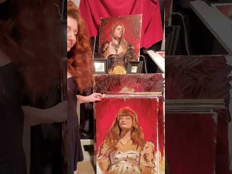 A few paintings in my studio!  #allaprima #art #oilpainting #paintedportrait #portrait #realism