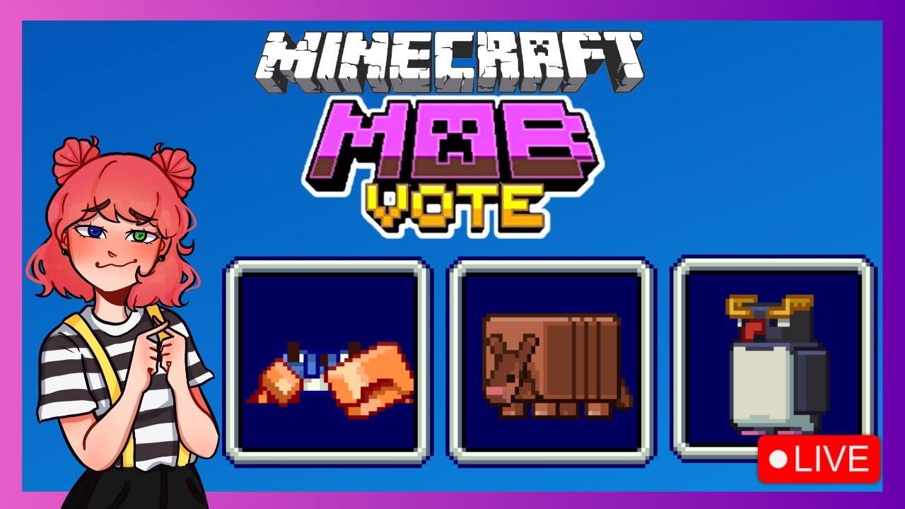 MOB VOTE Time on the Live Event Bedrock Server #minecraft #live # ...