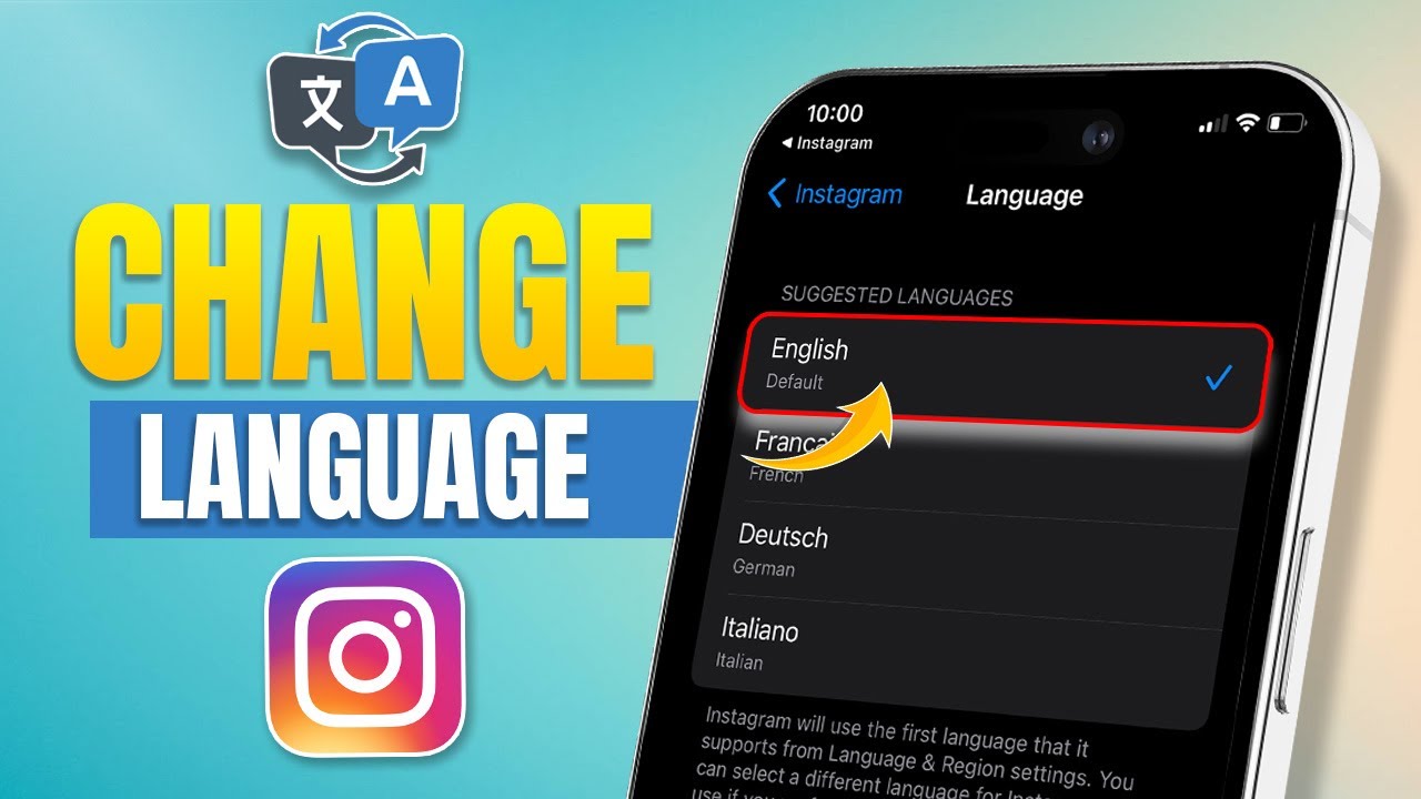 How to Change Language in Instagram from iPhone | Set your Instagram ...