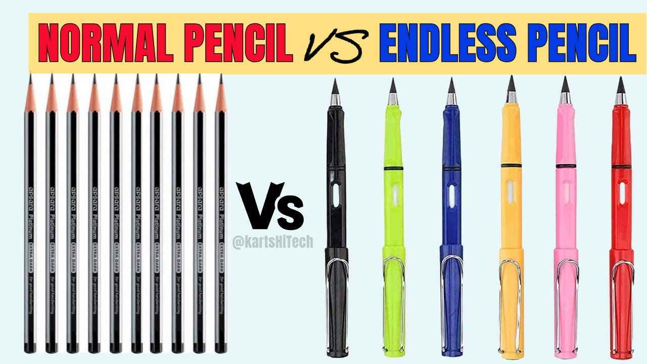 Normal Pencil Vs Endless Pencil | #normal #pencil vs #endless #infinity ...