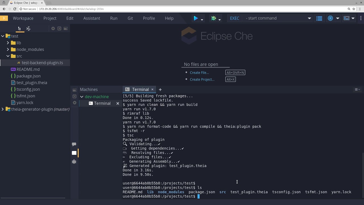 Theia plugin generator license feature - YouTube