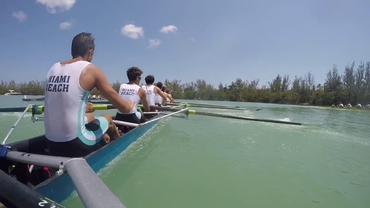 Miami Beach Rowing Club lightweight 8+ 2018 - YouTube