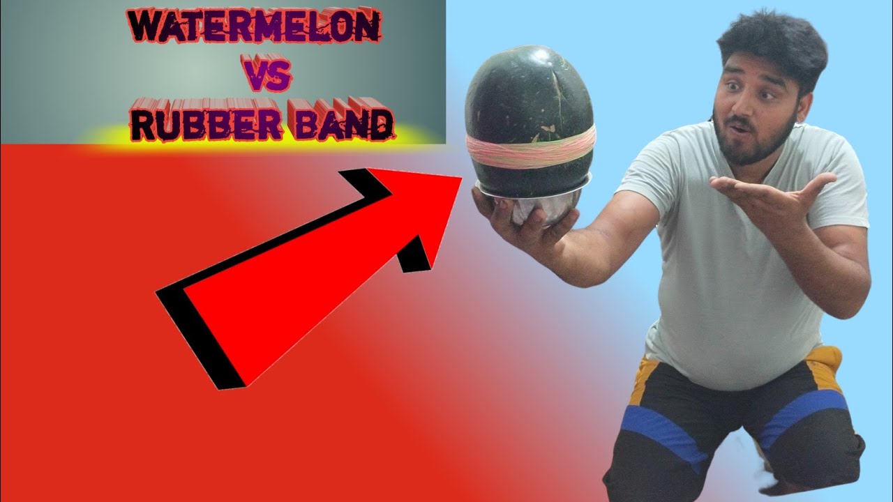 Watermelon Vs Rubber Bands। कितने Rubber Bands इस तरबूज को तोड़ पाएंगे ...