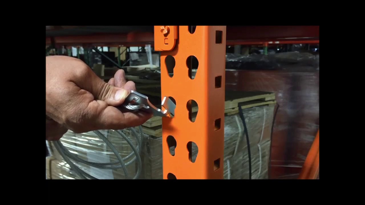 Adrian's Safety Solutions - Rack Safety Cable Installation - YouTube
