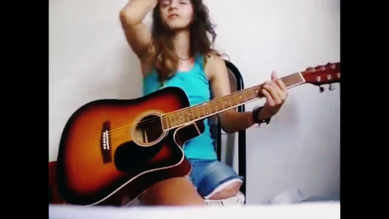 Beautiful amputee girl playing the guitar - YouTube