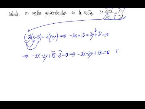 Vector perpendicular a una recta - YouTube