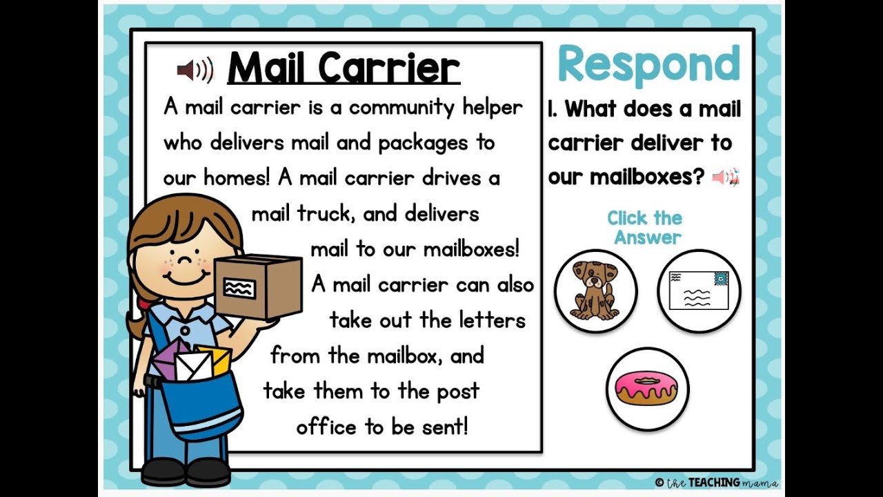 Boom Cards Community Helpers Post Office Read Along - YouTube