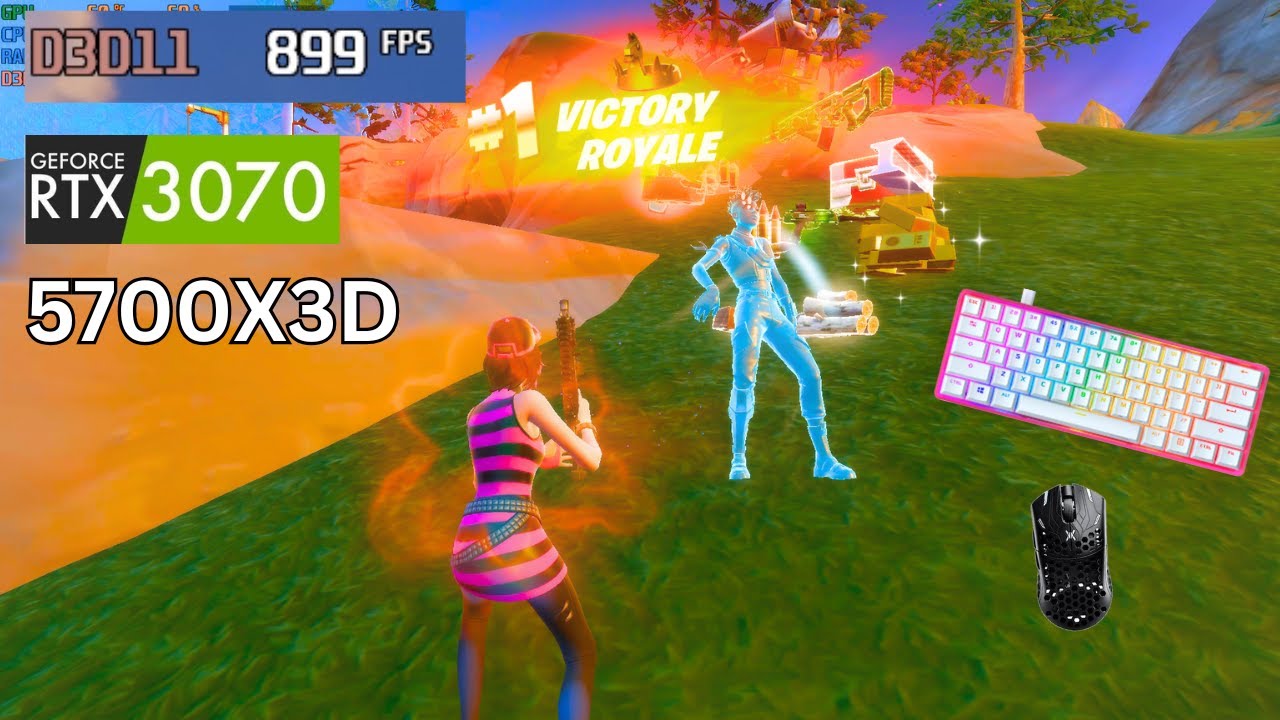 RTX 3070 RYZEN 7 5700X3D Fortnite FPS TEST - YouTube