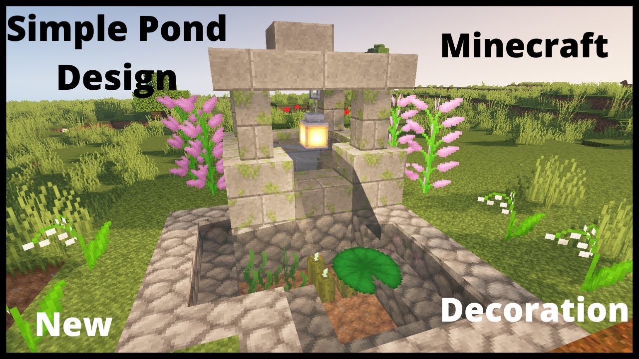 How to make Pond In Minecraft || Easy Pond Design Minecraft ...