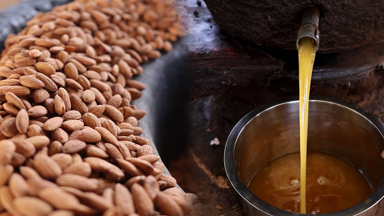 Traditional Almond Oil making - 100% Pure Almond Oil Making 😳😳 from ...