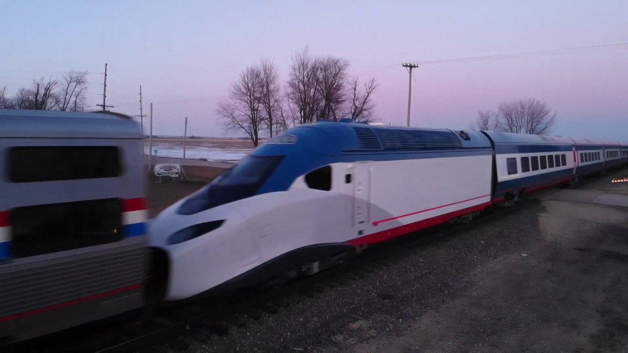 New Acela Set on its way to Pueblo! 120FPS Drone Footage - YouTube