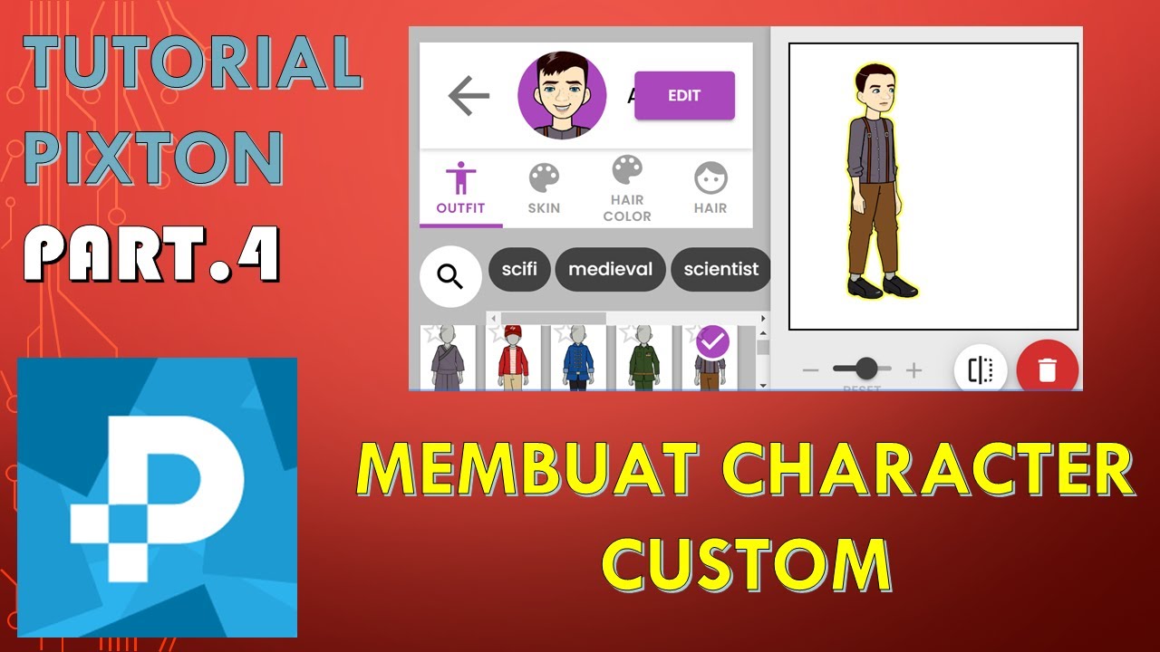 Tutorial Pixton part 4 Membuat character custom semau kita - YouTube