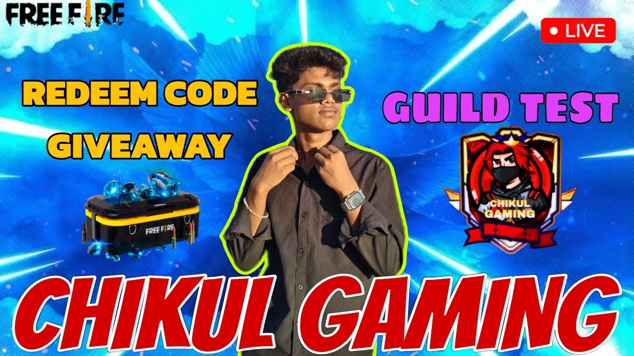 🔴 CHIKUL GAMING IS LIVE | LIVE GUILD TEST 🤯 | LIVE REDDEM COAD GIVEAWAY ...
