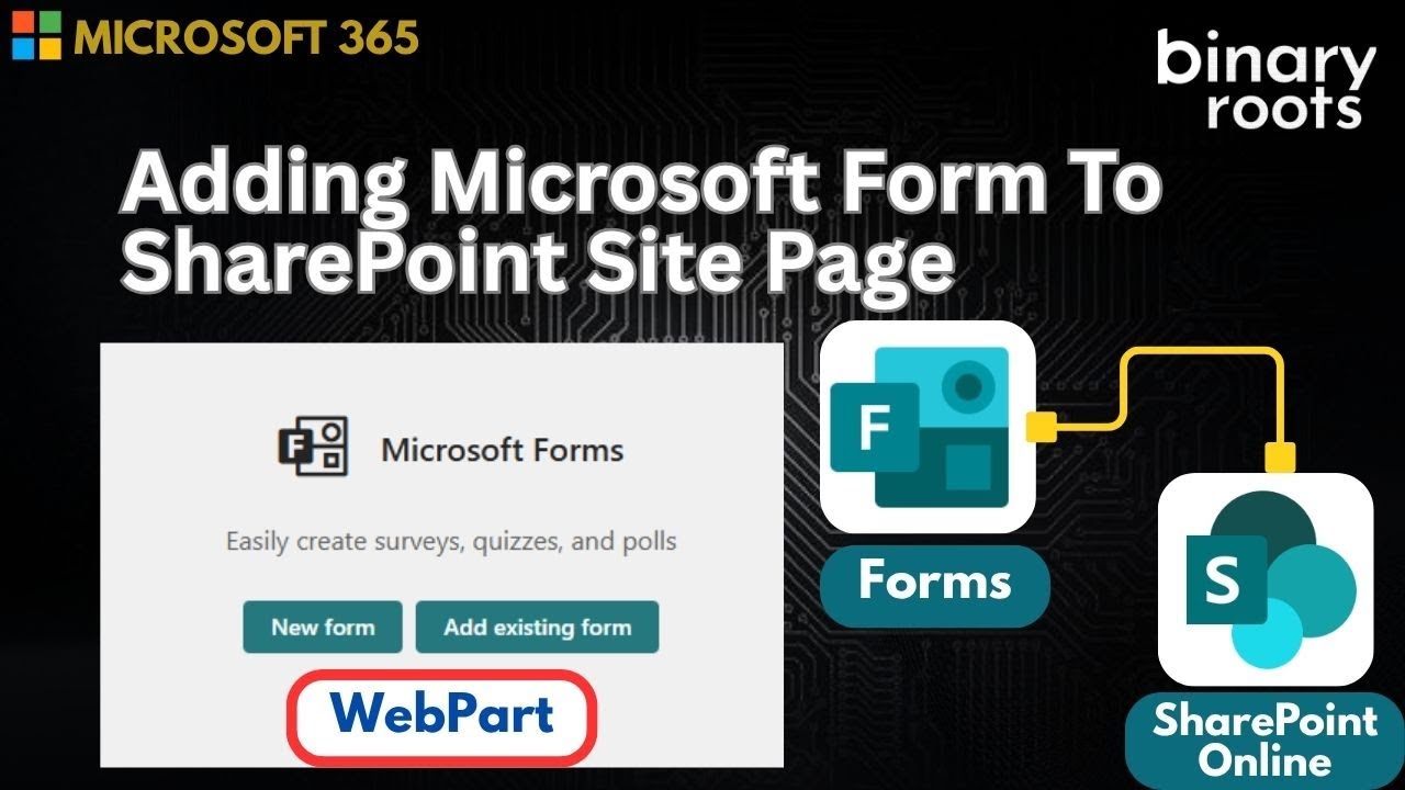 Add Microsoft Form to a SharePoint Site Page | Webparts - YouTube
