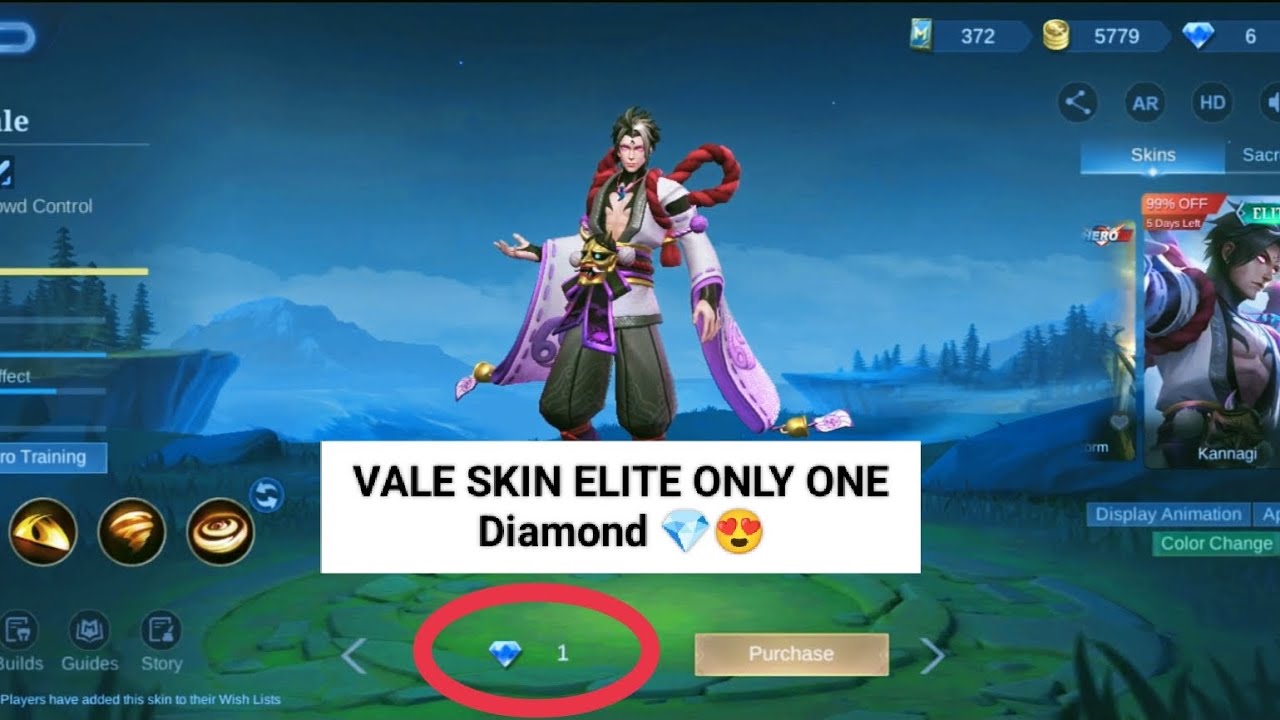 FINALLY I HAVE A VALE ELITE SKIN 😍 SPEND ONLY ONE 💎|| MLBB - YouTube