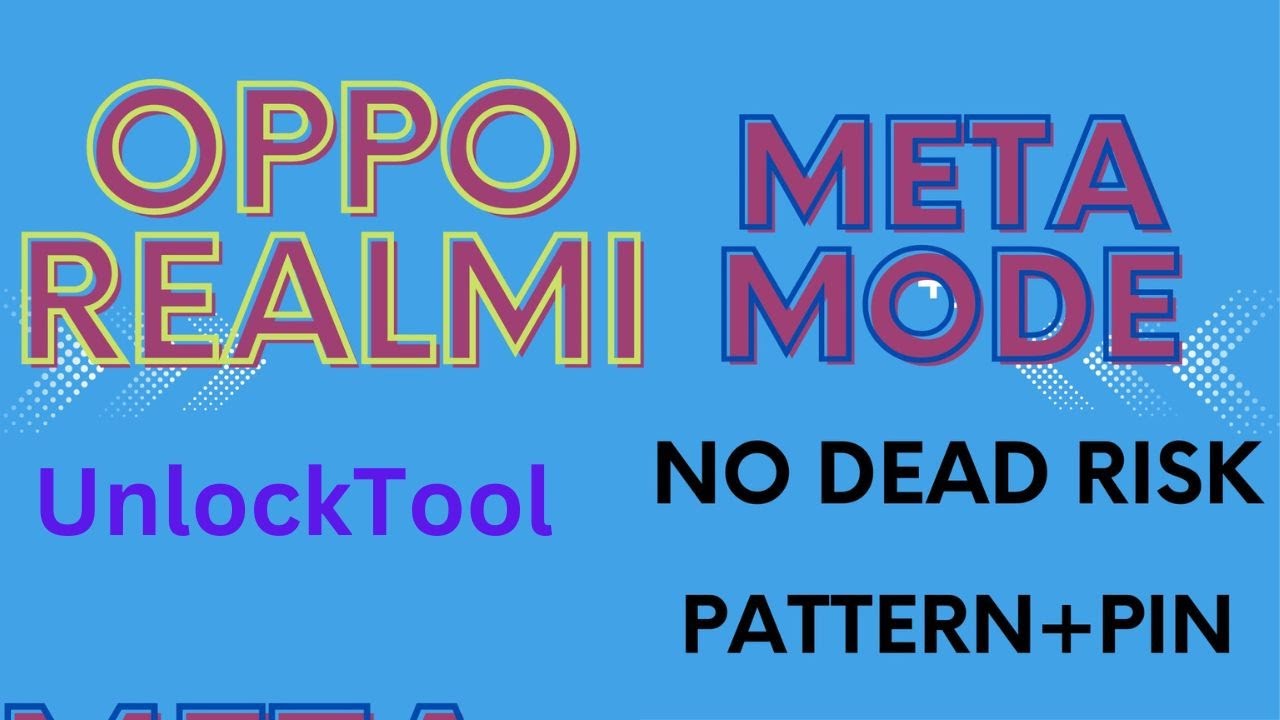 Oppo Realme Meta Mode Pattern, PIN or Password unlock tool - YouTube