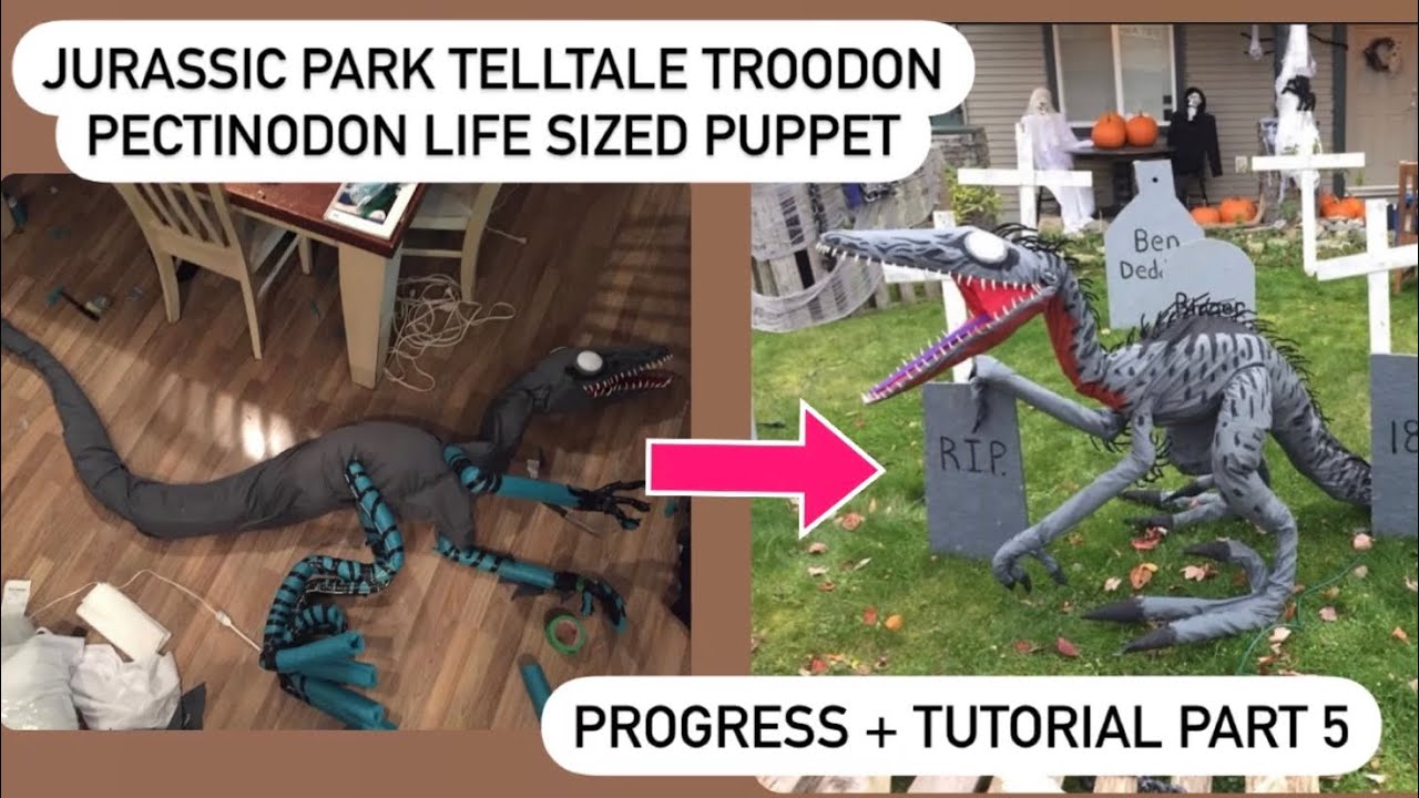 Jurassic Park Telltale Troodon Pectinodon Life Sized Puppet Progress ...