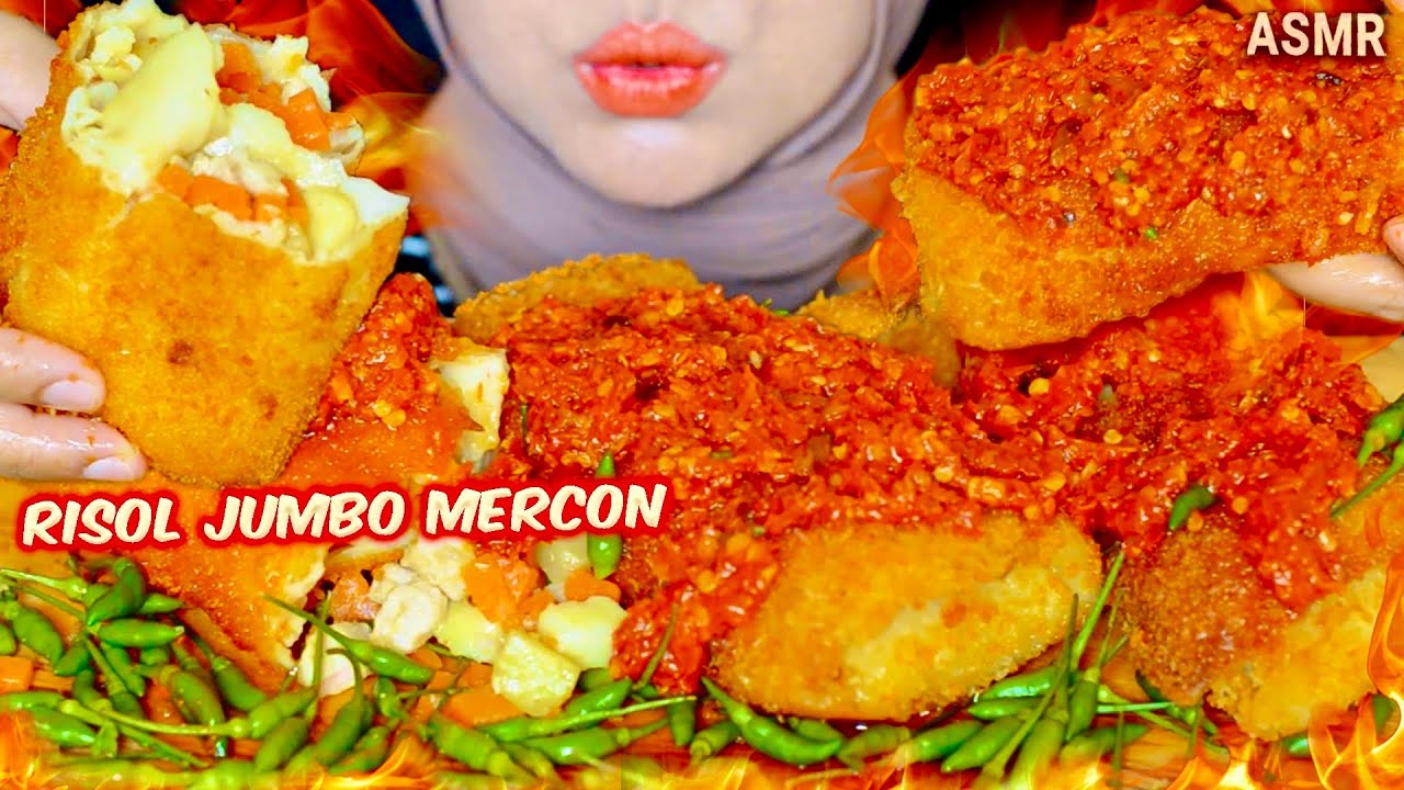 RISOL SUPER JUMBO MANDI SAMBEL RAWIT MERCON ‼️ CRISPY LUMER HUH HAH 🥵 ...