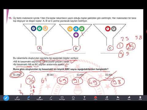 MEB ÇALIŞMA SORULARI -7 (KASTAMONU 11/20) YENİ NESİL NİTELİKLİ SORULAR LGS 2020 MATEMATİK