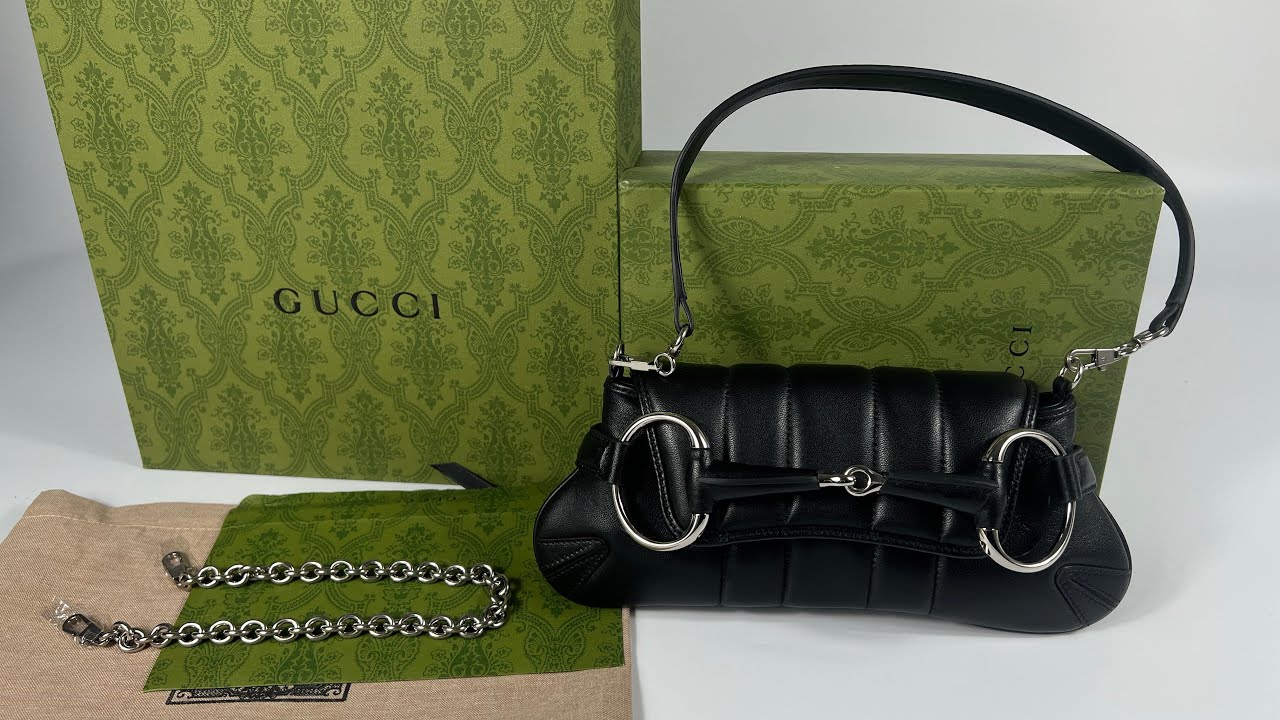 GUCCI HORSEBIT CHAIN SMALL SHOULDER BAG 764339 AACU1 1000 - YouTube