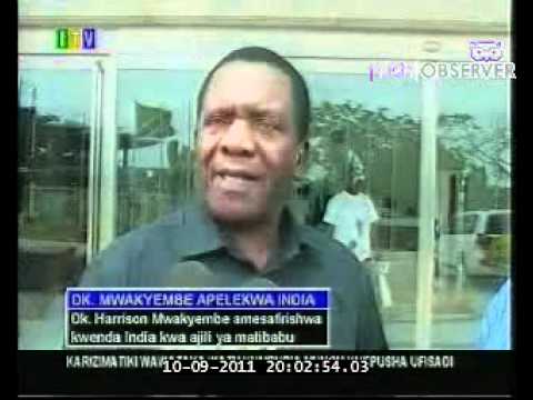 Dr Harrison Mwakyembe goes to India for treatment on ITV news 09/10 ...