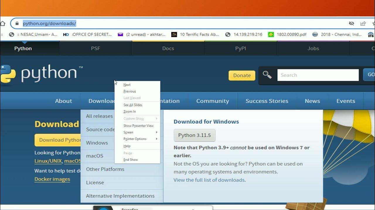Python installation & Integrated Development Environment (IDE). SEEMAB ...