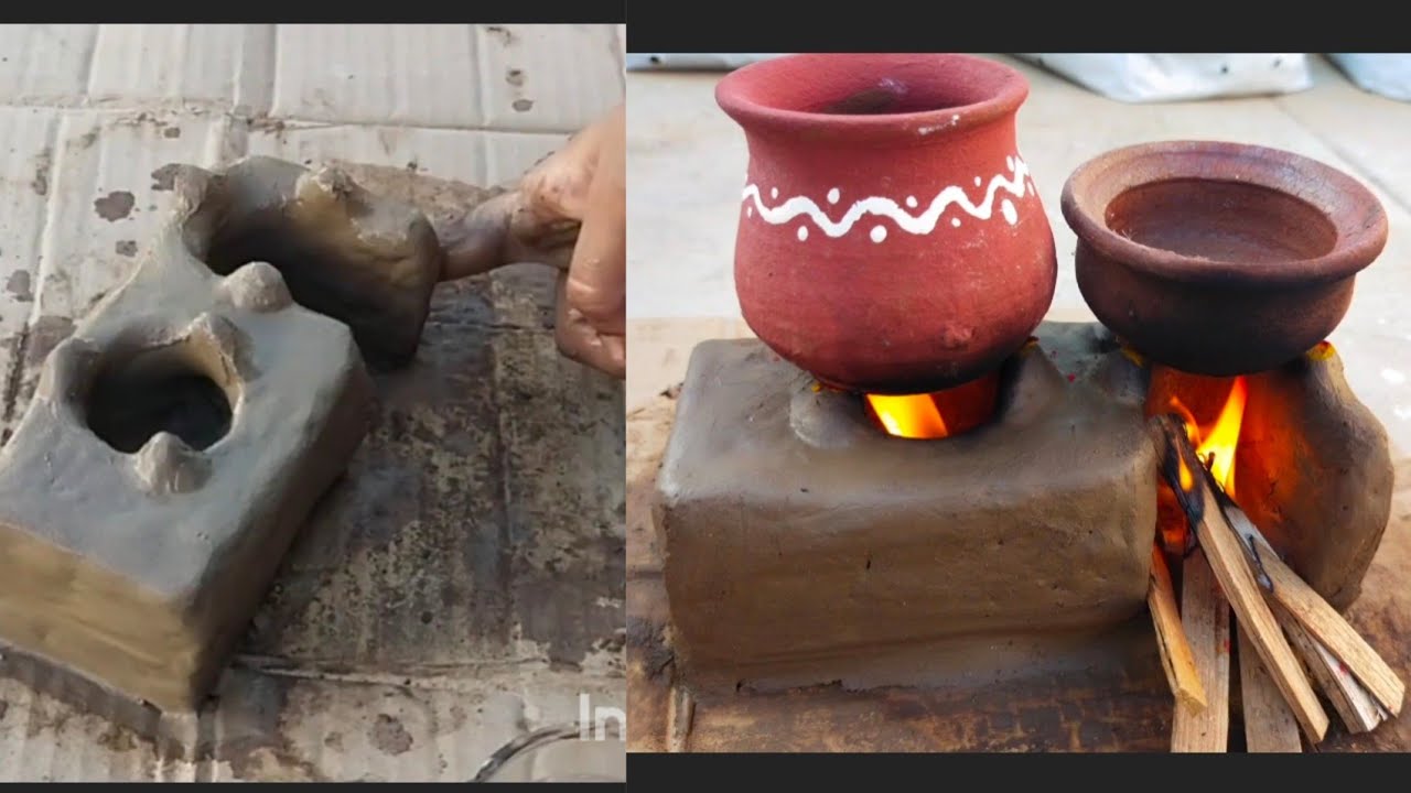 Amazing Hand Made miniature clay kitchen set | Mini Stove | Miniature ...