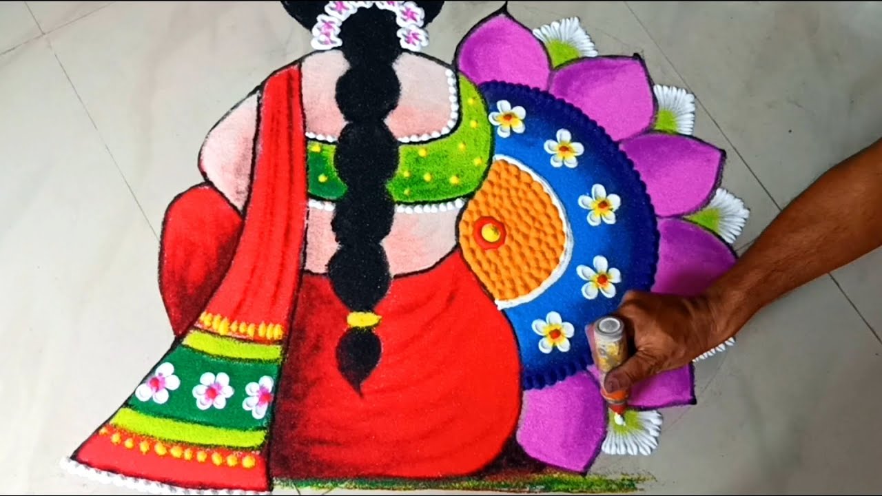 Beautiful rangoli design for Diwali 2021. - YouTube