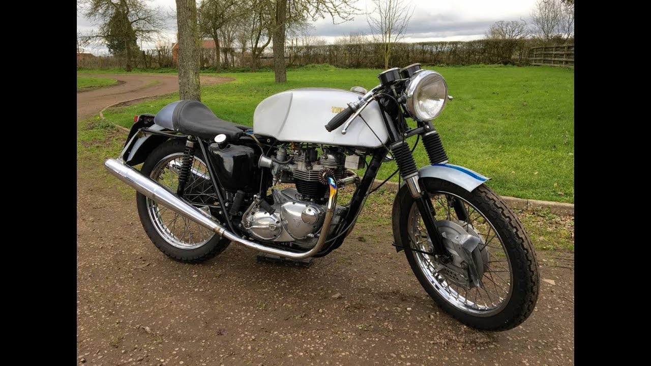 1965 Triumph Bonneville Thruxton Spec Start Up - YouTube
