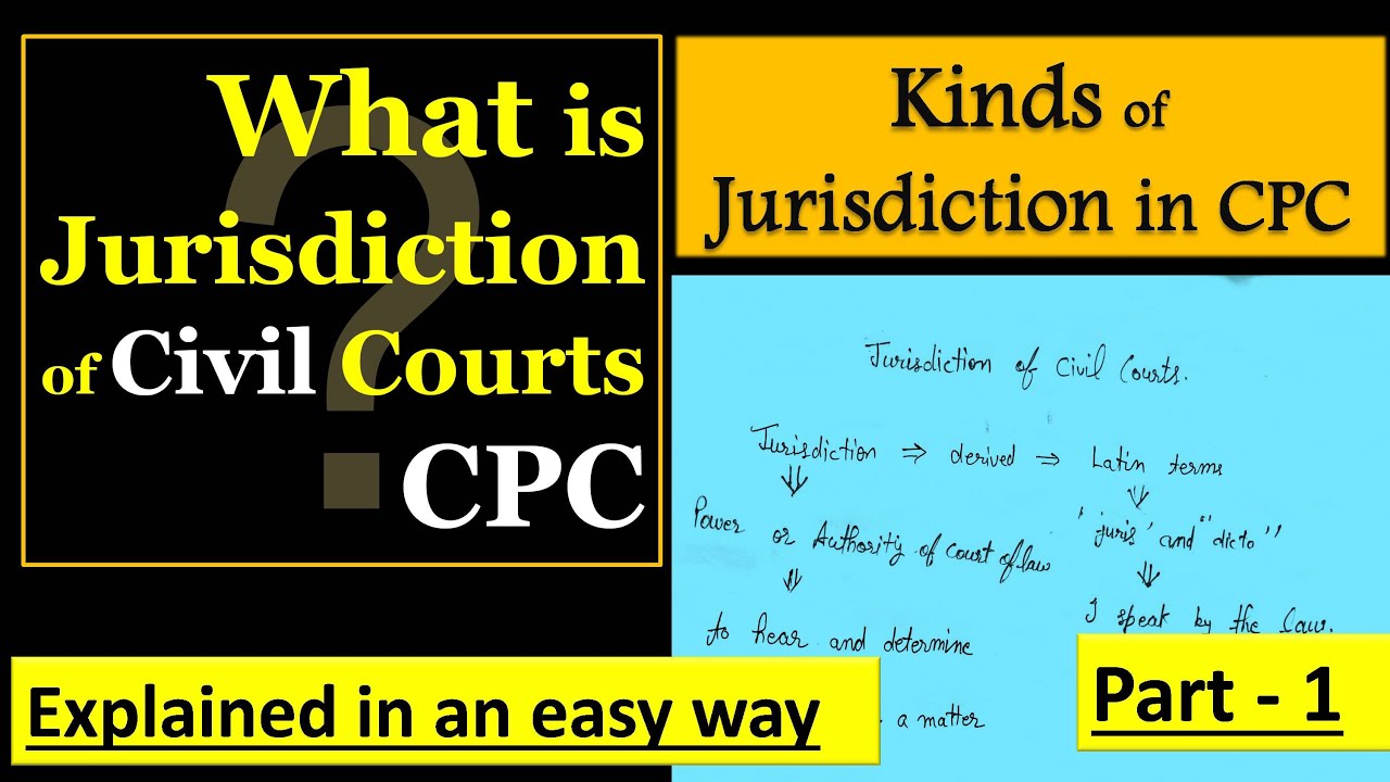 Jurisdiction of Civil Courts and Kinds of jurisdiction under CPC ...