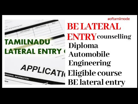 BE Lateral entry automobile engineering eligibility courses - YouTube